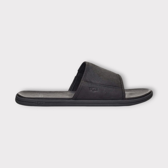UGG | Shoes | Mens Ugg Seaside Slide Sandals In Black Leather 117656 ...
